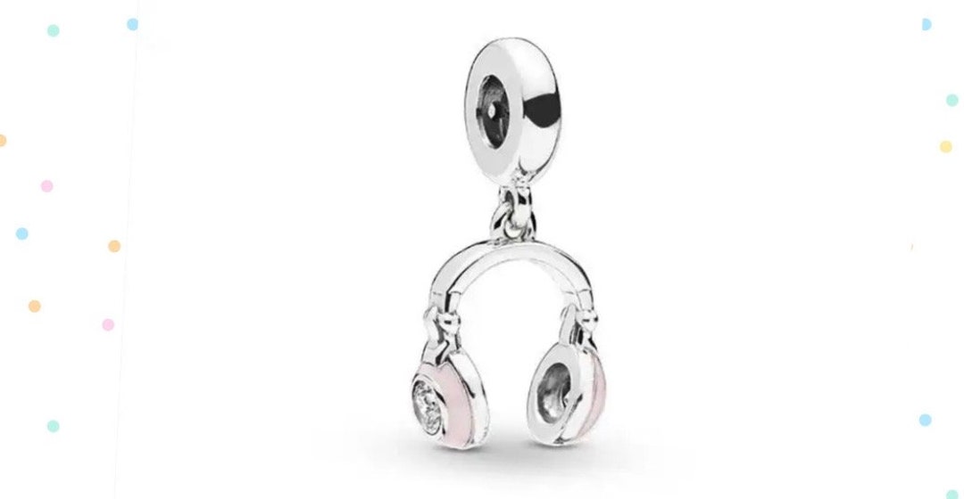 Headphones Dangle Charm , Authentic Genuine S925 Sterling Silver Charms ...