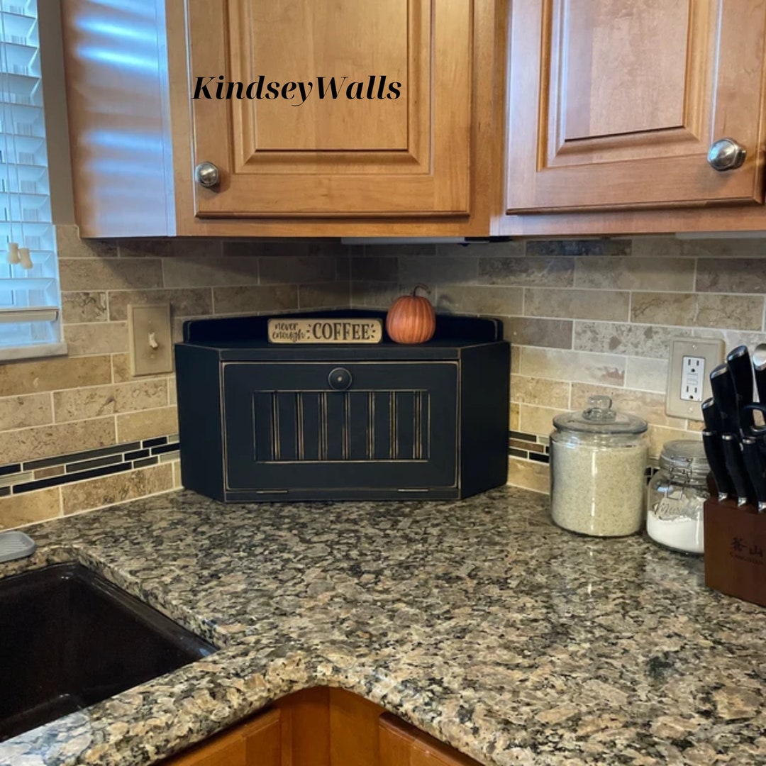 Kitchen Furniture, Farmhouse Bread Box, Country Bread Box, Farmhouse ...