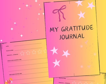 Kids' Pink Gratitude Journal/ Planner Printable PDF - Etsy