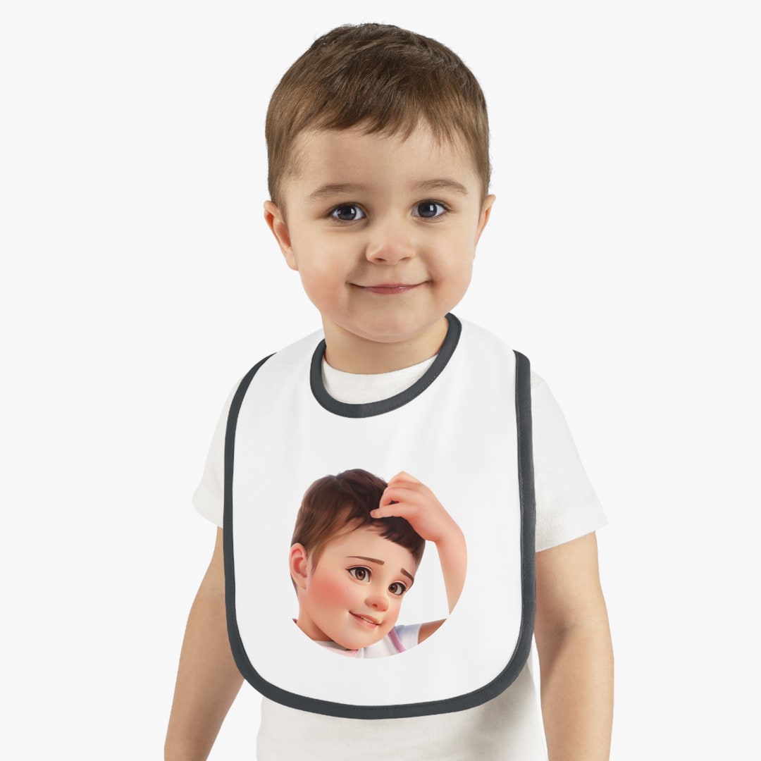 Personalized Cartoon Children's Bib Fun and Comfortable for Meals - Etsy