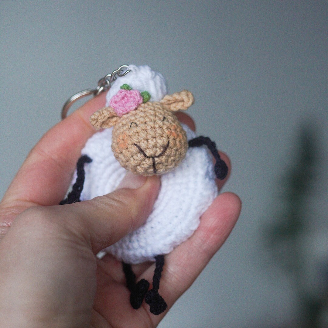 Crochet Keychain Sheep Soft Sheep Stuffed Sheep - Etsy