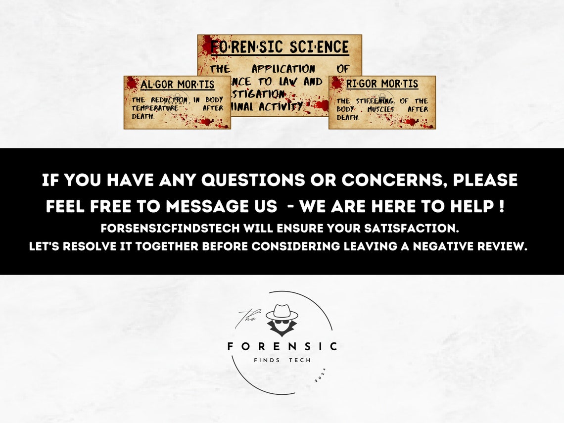 Forensic Terminologies Sheet Crime Dictionary Printable Detective Props ...