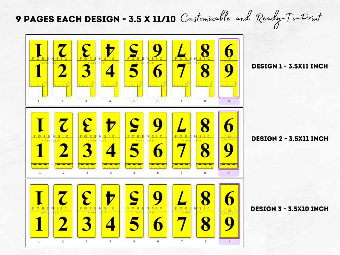 Crime Scene Evidence Marker Template Yellow Number Label Detective ...