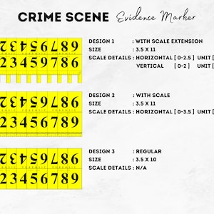 Crime Scene Evidence Marker Template Yellow Number Label Detective ...