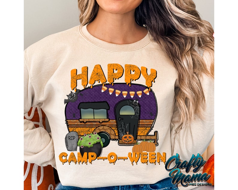 Halloween Png, Camping Png, Halloween Camper Png, Camping Bucket Png ...
