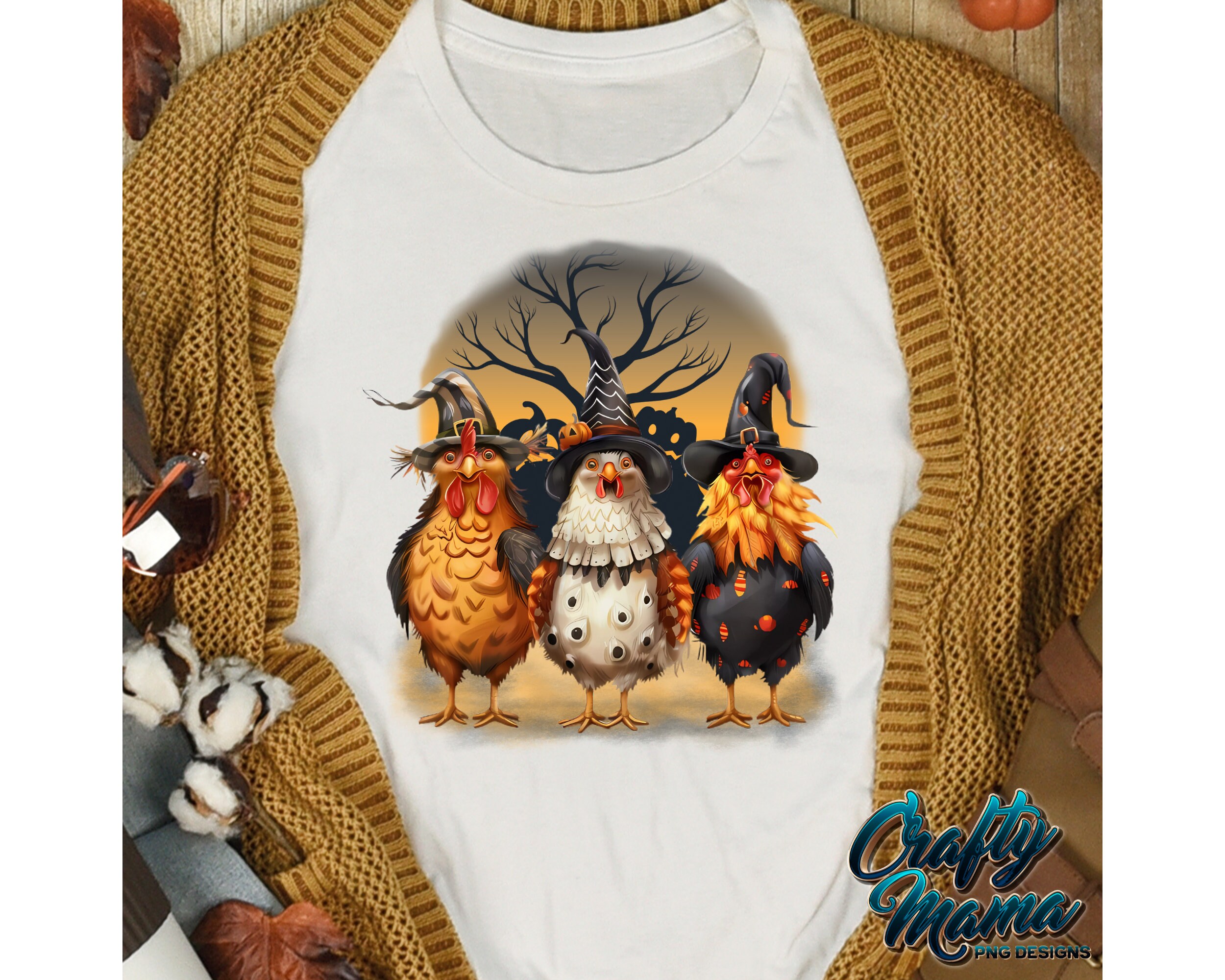 Halloween PNG, Spooky Chickens Png, Jack O Lantern Sublimation Png ...