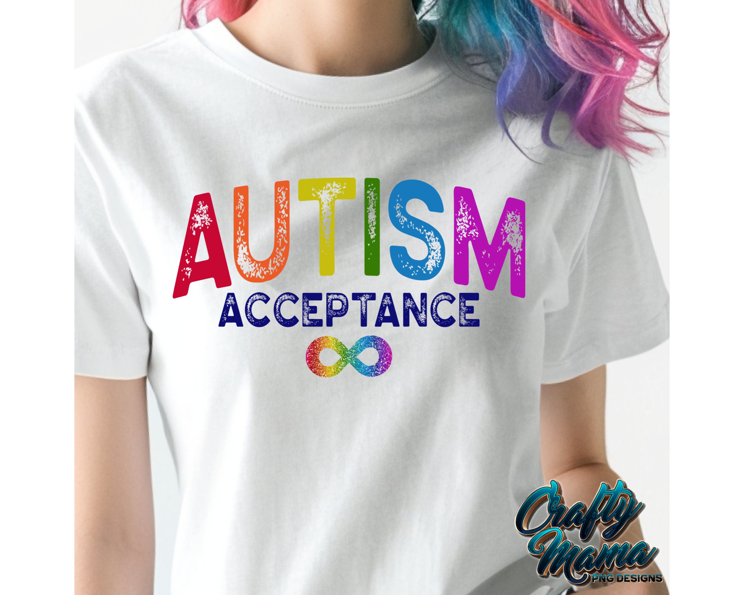 Autism Png Sublimation Design, Autism Acceptance Png, Distressed Png ...
