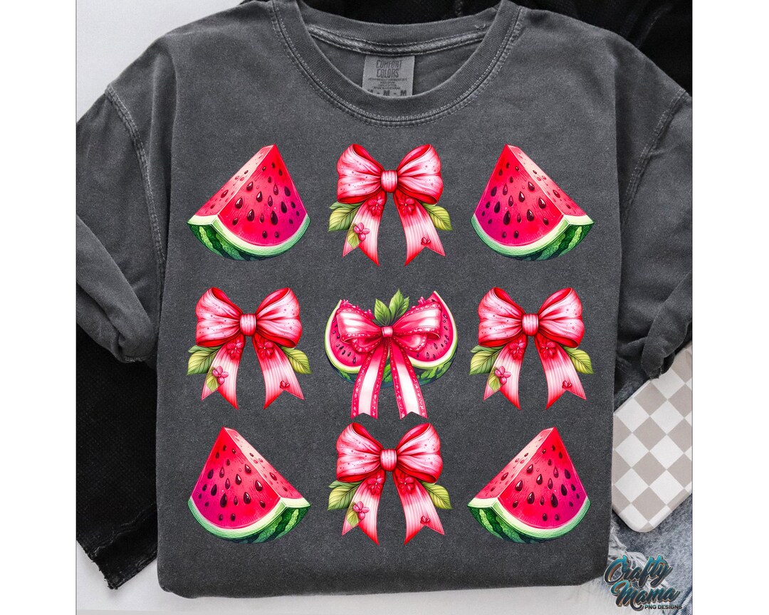 Coquette Watermelon PNG, Preppy Summer Png, Watermelon Sublimation ...
