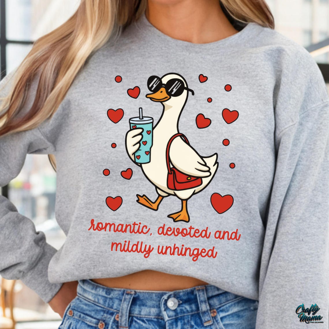 Funny Goose Valentine PNG for Shirt, Romantic Devoted and Unhinged Png ...