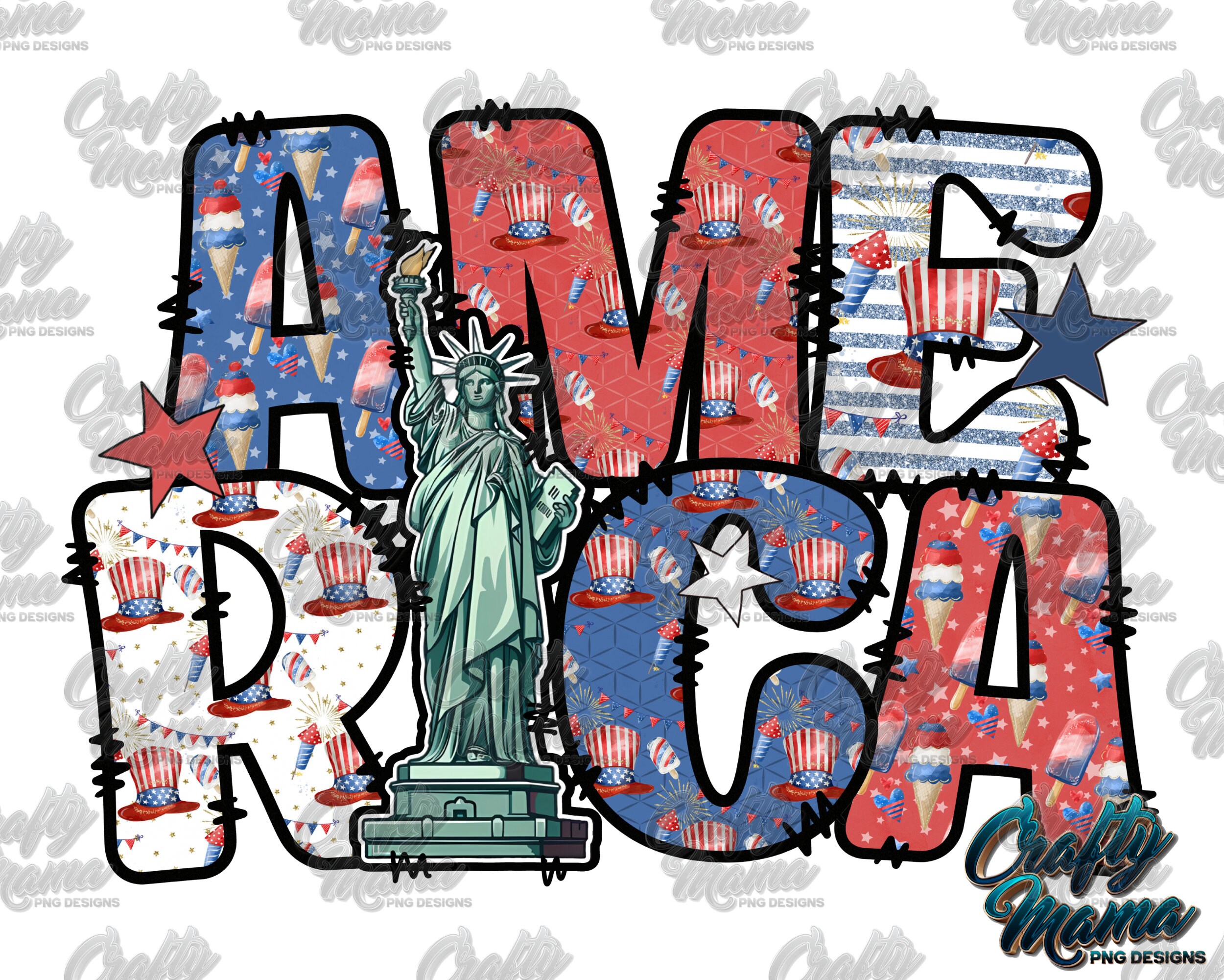 America Png File, Statue of Liberty Png, 4th of July Png, Patriotic Png ...