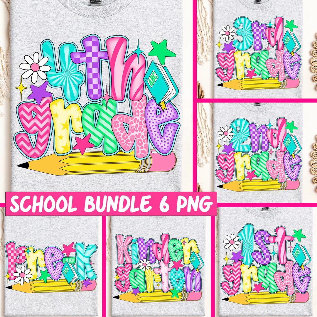 School PNG Bundle, Preppy Teacher Png, Cute Floral School Shirt Png ...