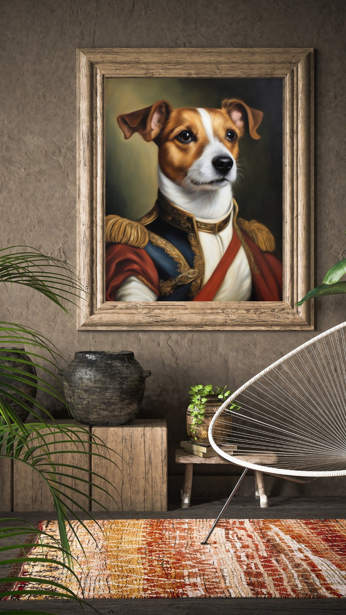 Vintage Jack Russell in Historic Outfit Wall Decor Vintage Classical ...