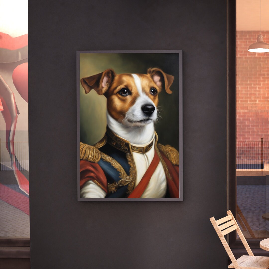 Vintage Jack Russell in Historic Outfit Wall Decor Vintage Classical ...