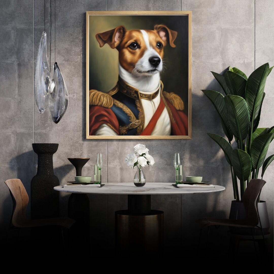 Vintage Jack Russell in Historic Outfit Wall Decor Vintage Classical ...