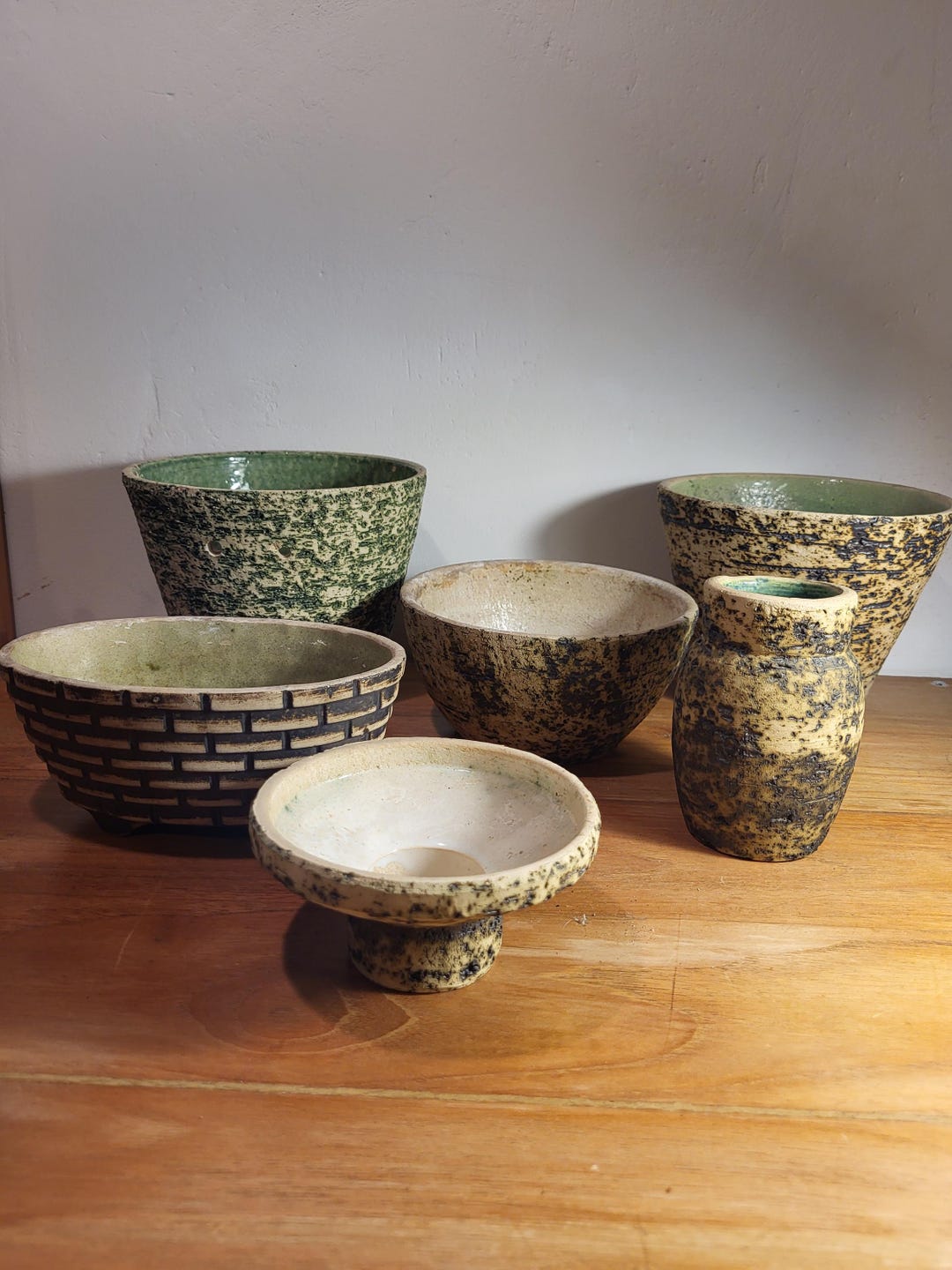 Vintage Birch Bark Vases, Flower Pots, Ceramics. 70s. Retro. - Etsy