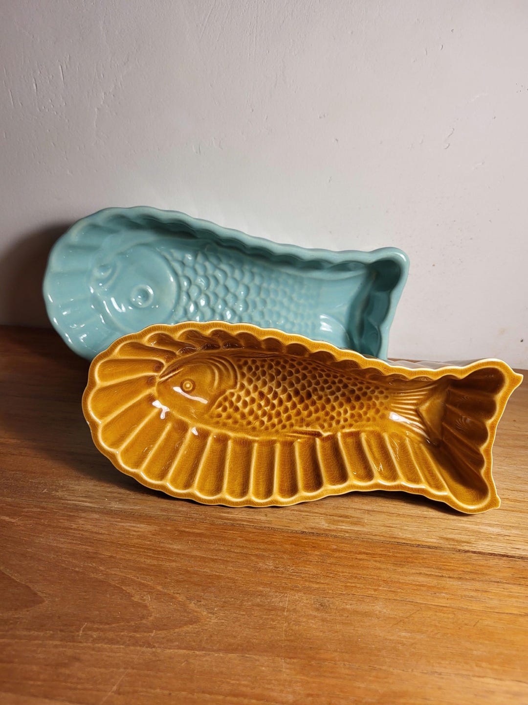 Vintage Earthenware Pate, Pudding Mold, Brown or Blue. Oven Dish in the ...