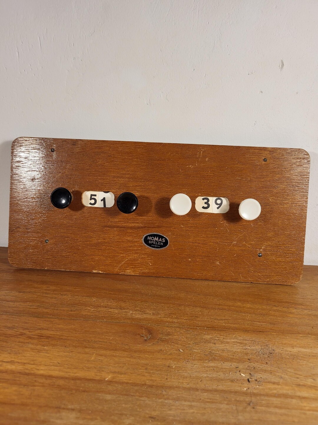 Vintage Scoreboard Pool Billiards, Snooker 2 Persons. Wood. Brand Homas ...
