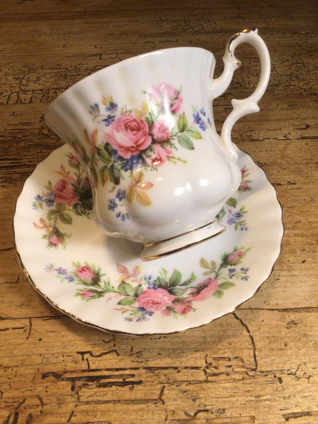 Vintage Royal Albert Porcelain Cup, Moss Rose, Small Model, Lady's Cup ...