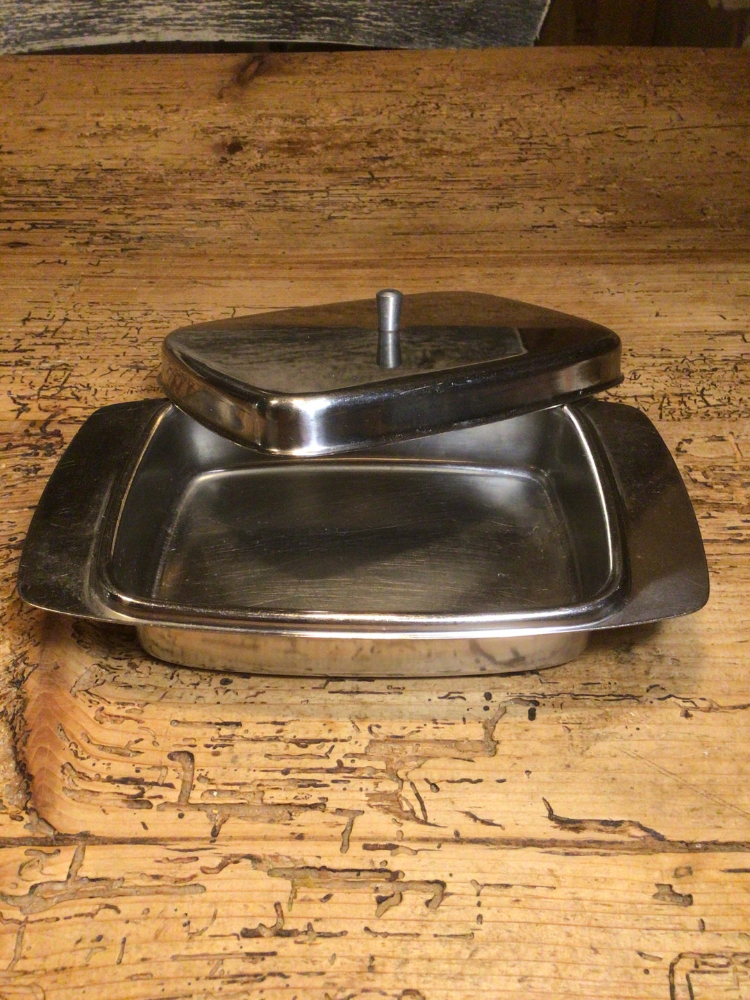 Vintage Butter Dish, Stainless Steel, 1960 - Etsy