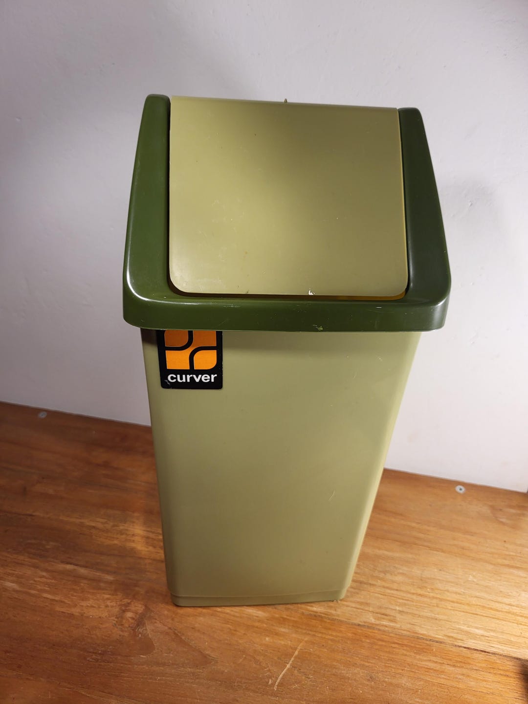 Retro Trash Can, Swing Bin, 1970s Curver Trash Can. Height 40 Cm ...