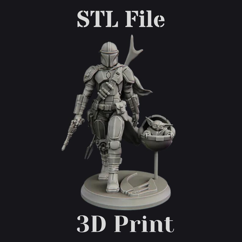 Star Wars the Mandalorian STL File 3D Printing - Etsy