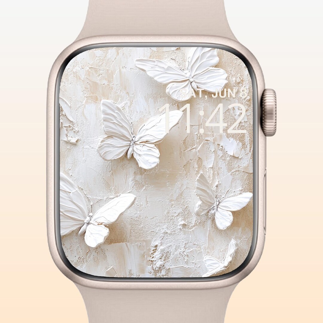 Butterfly Watch Face Wallpaper | Elegant Smartwatch Background (digital ...