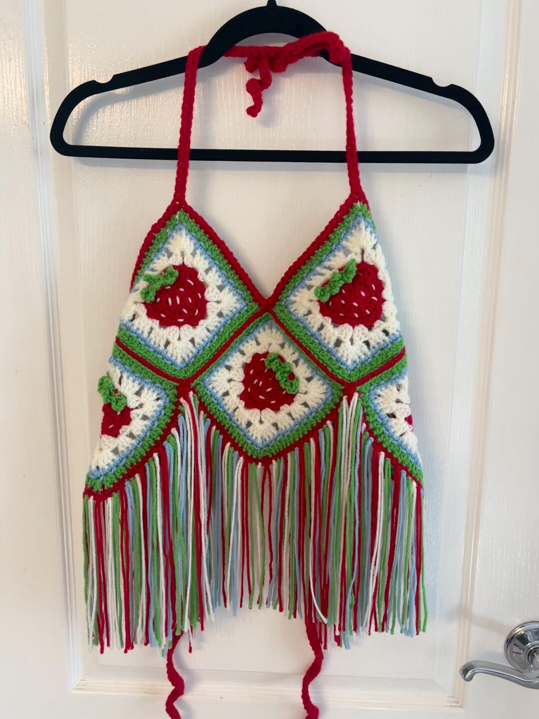Crochet Strawberry Fringe Top - Etsy