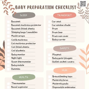 Baby Preparation Checklist - Etsy
