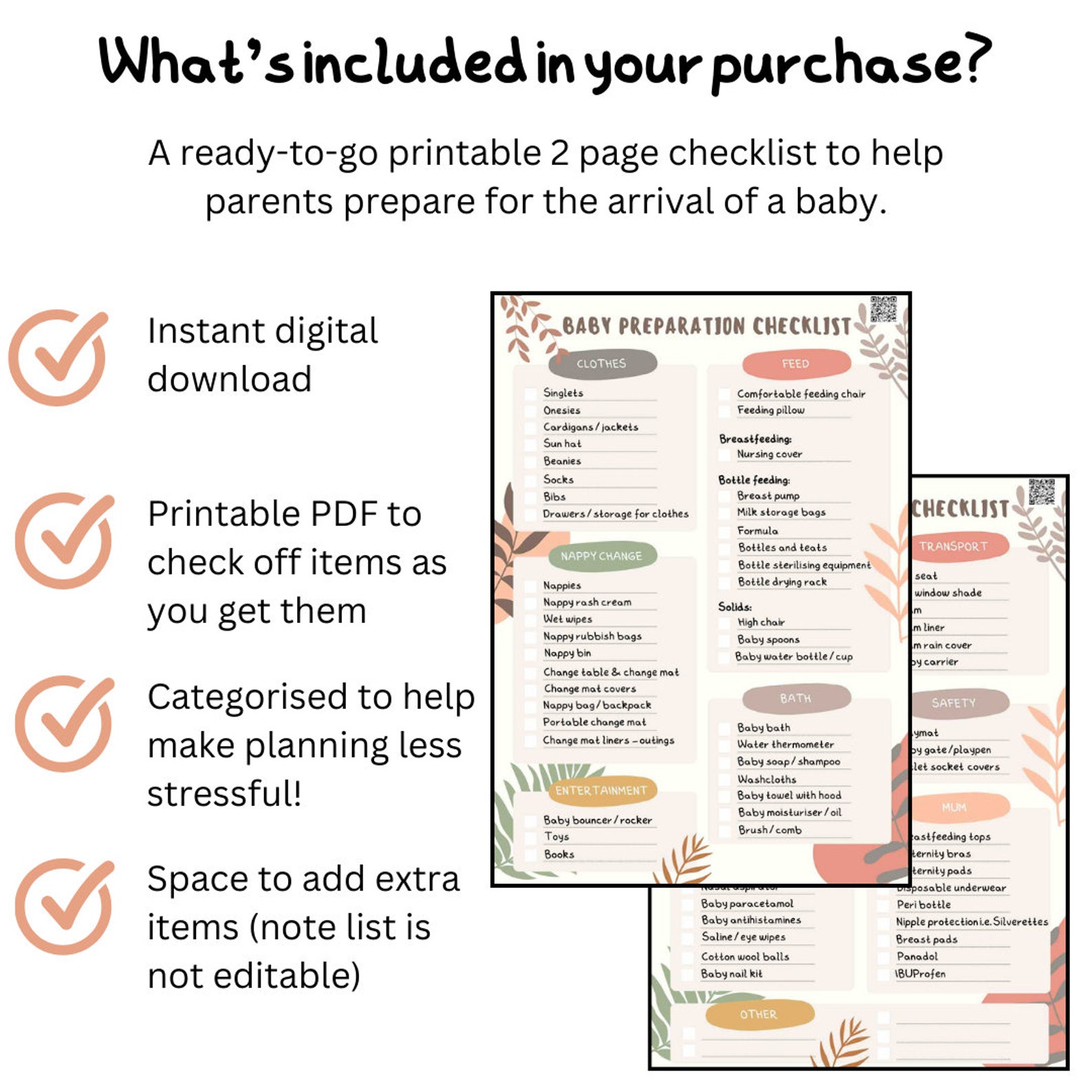 Baby Preparation Checklist - Etsy