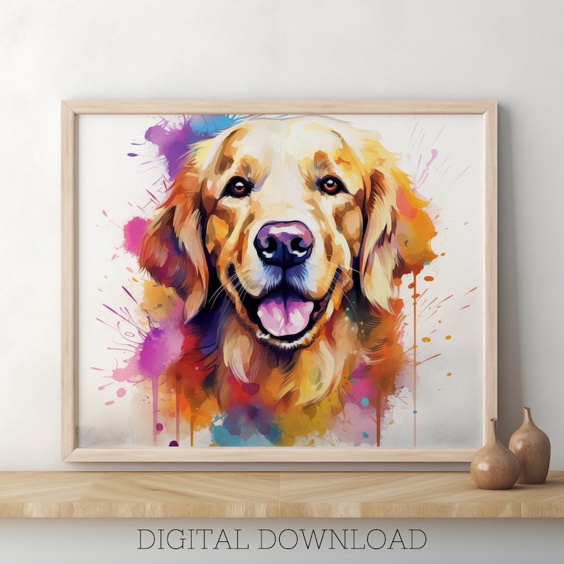 Golden Retriever Poster Golden Retriever Lover Poster for Golden Retriever Owner Retriever Dog ...