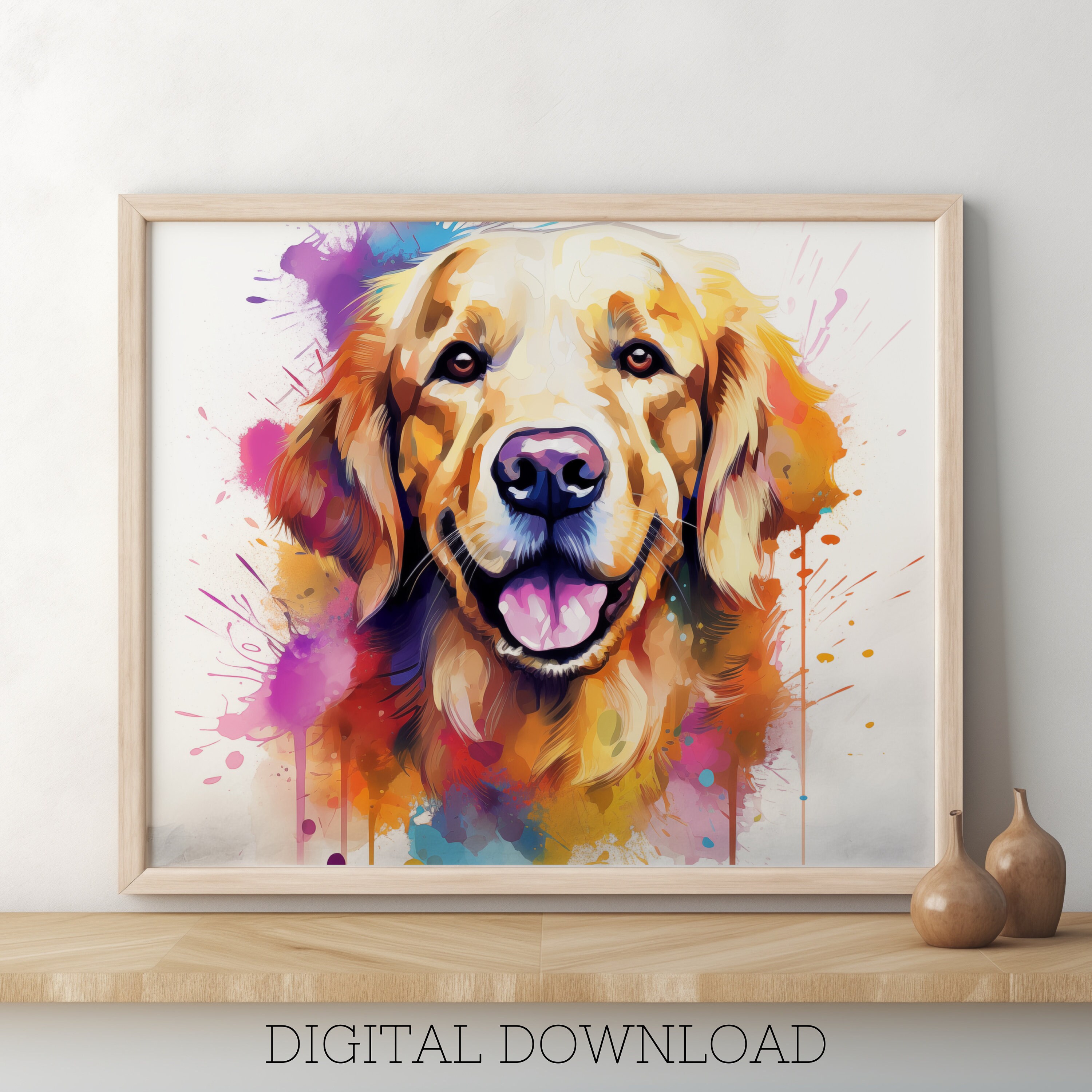 Golden Retriever Poster Golden Retriever Lover Poster for Golden Retriever Owner Retriever Dog ...