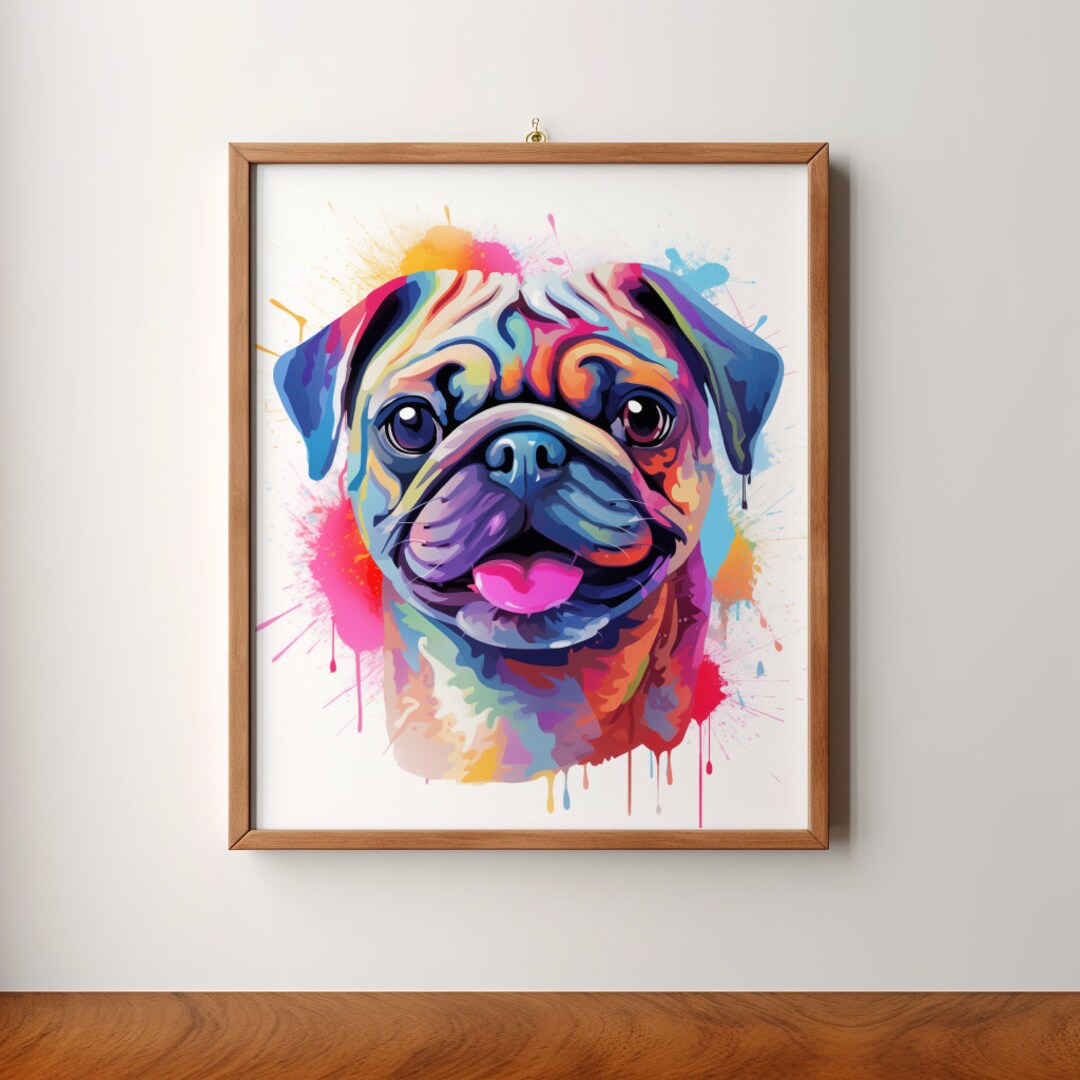 Pug Wall Poster Pug Lover Poster for Pug Owner Pug Dog Poster for Dog ...