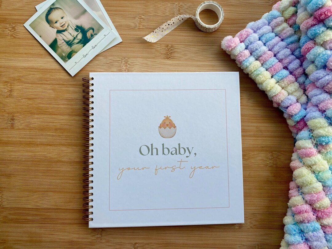 Baby Milestone Book - Photo Keepsake for Baby's First Year - Gender ...