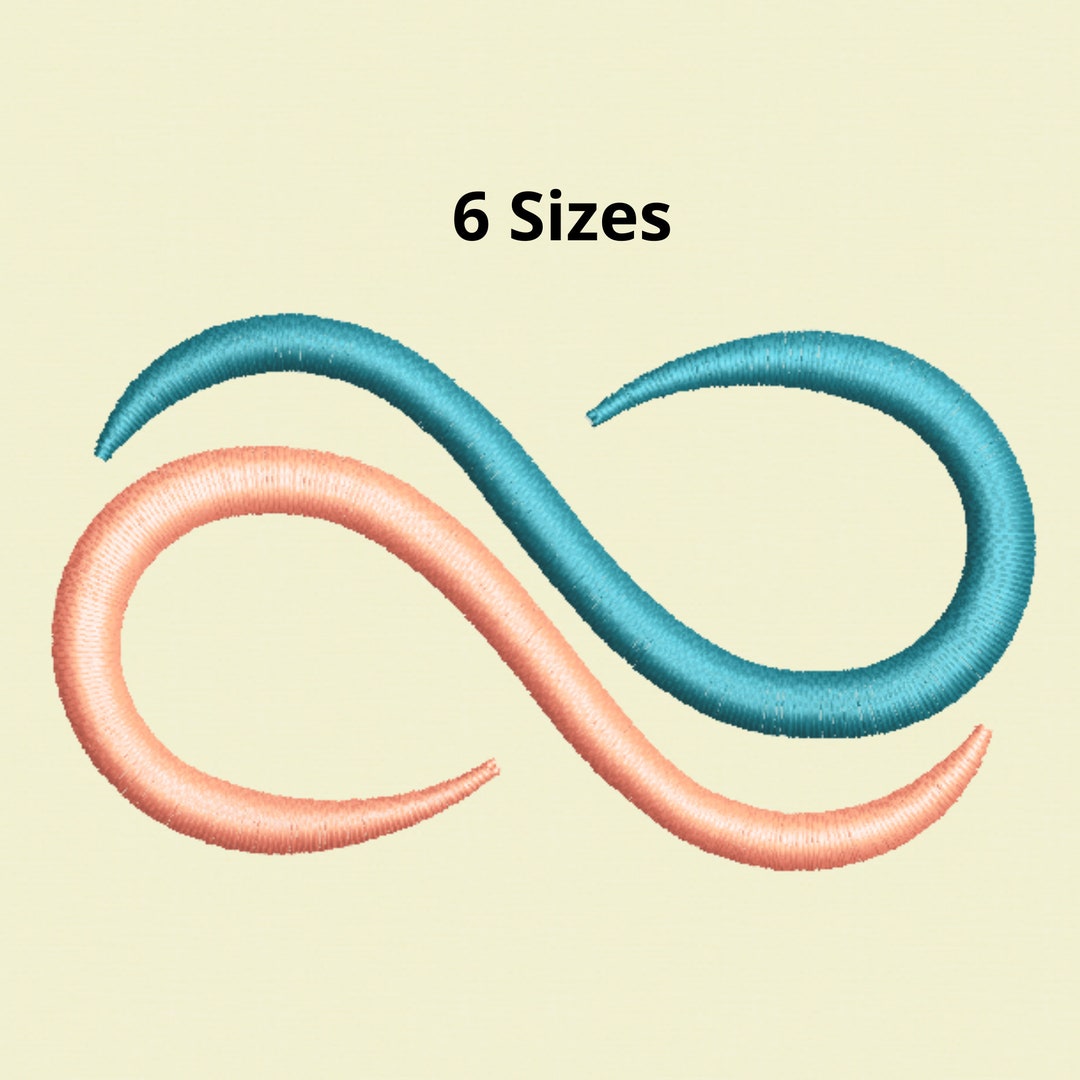 Infinity Machine Embroidery Design, Lovely Gift, 6 Sizes, Satin Stitch ...