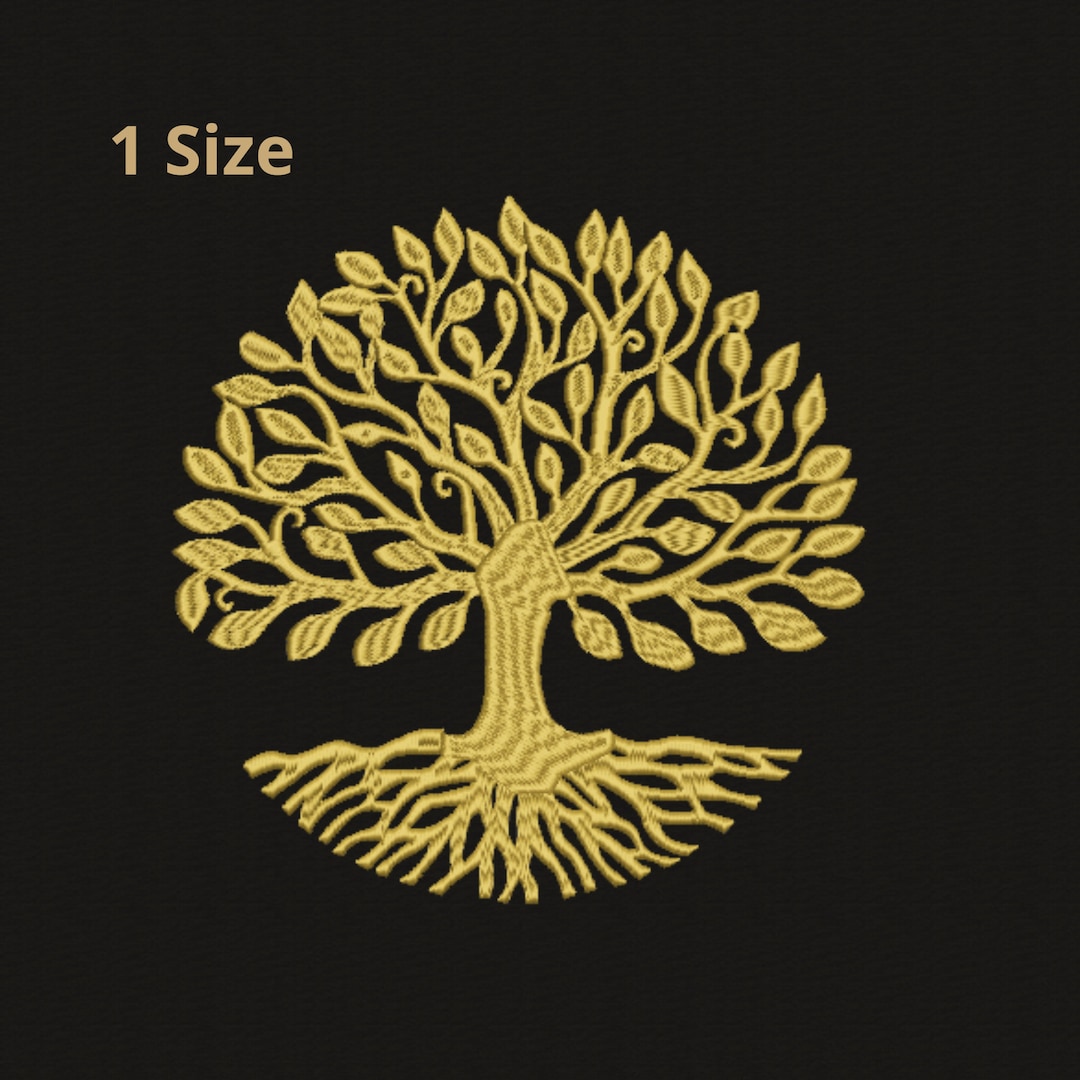 Tree of Life Zen Machine Embroidery Design, Zen Gift, 1 Size, Satin and ...