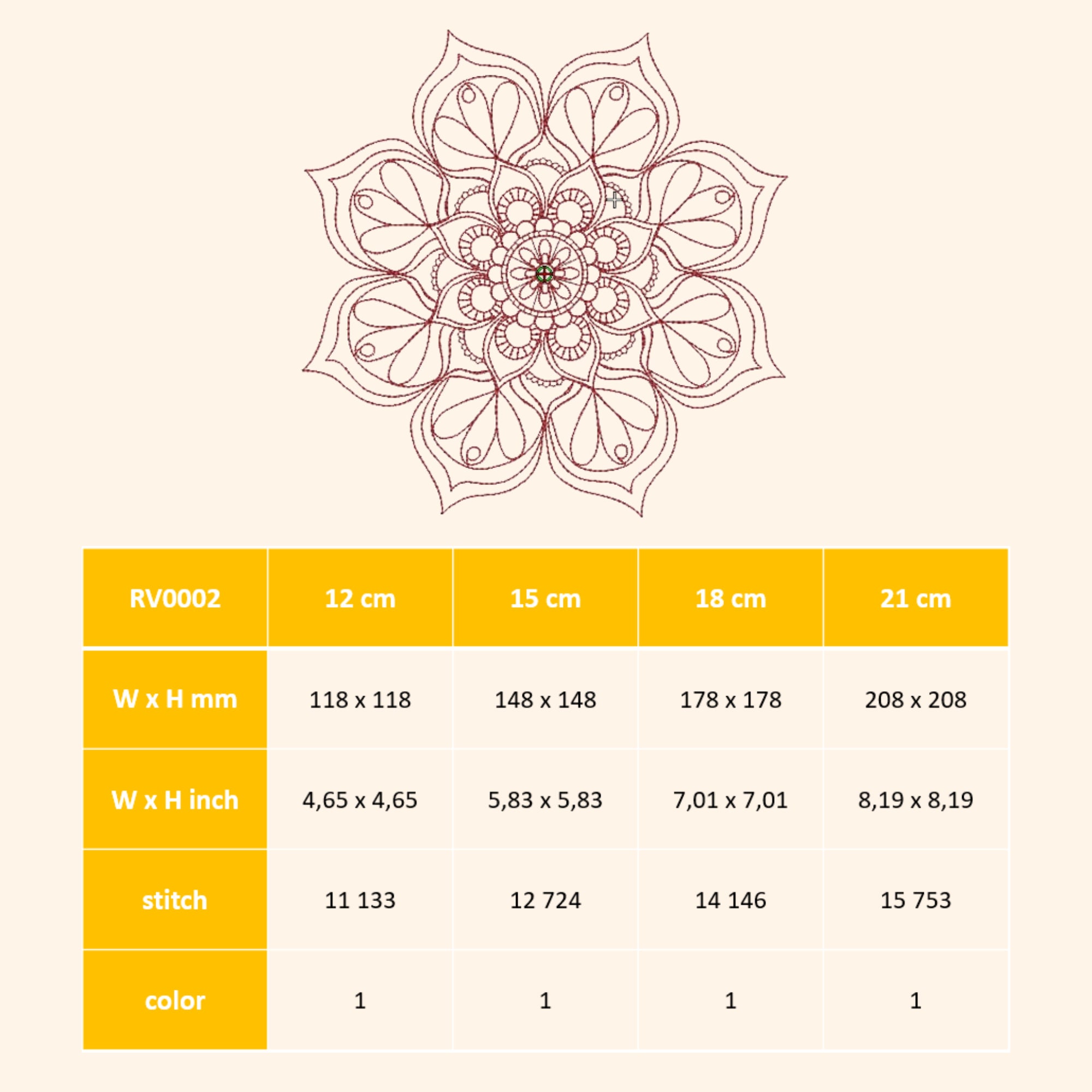 Mandala Machine Embroidery Design, Zen Designs, Run Stitch Design, 4 ...