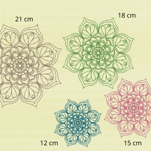 Mandala Machine Embroidery Design, Zen Designs, Run Stitch Design, 4 ...