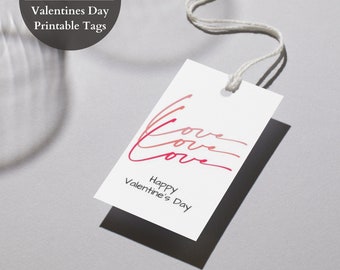 Printable Valentine's Day Gift Tags, Instant Download - Etsy