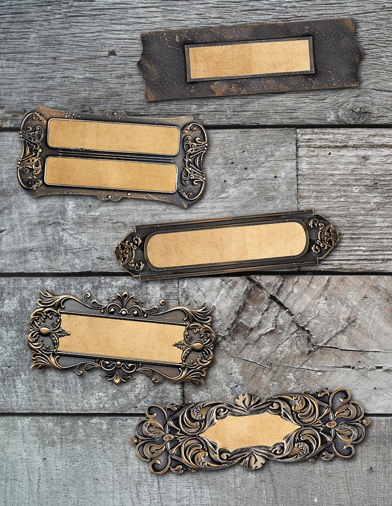 Label Holders, Name Plate, Junk Journal, Scrapbook, Printable Paper ...