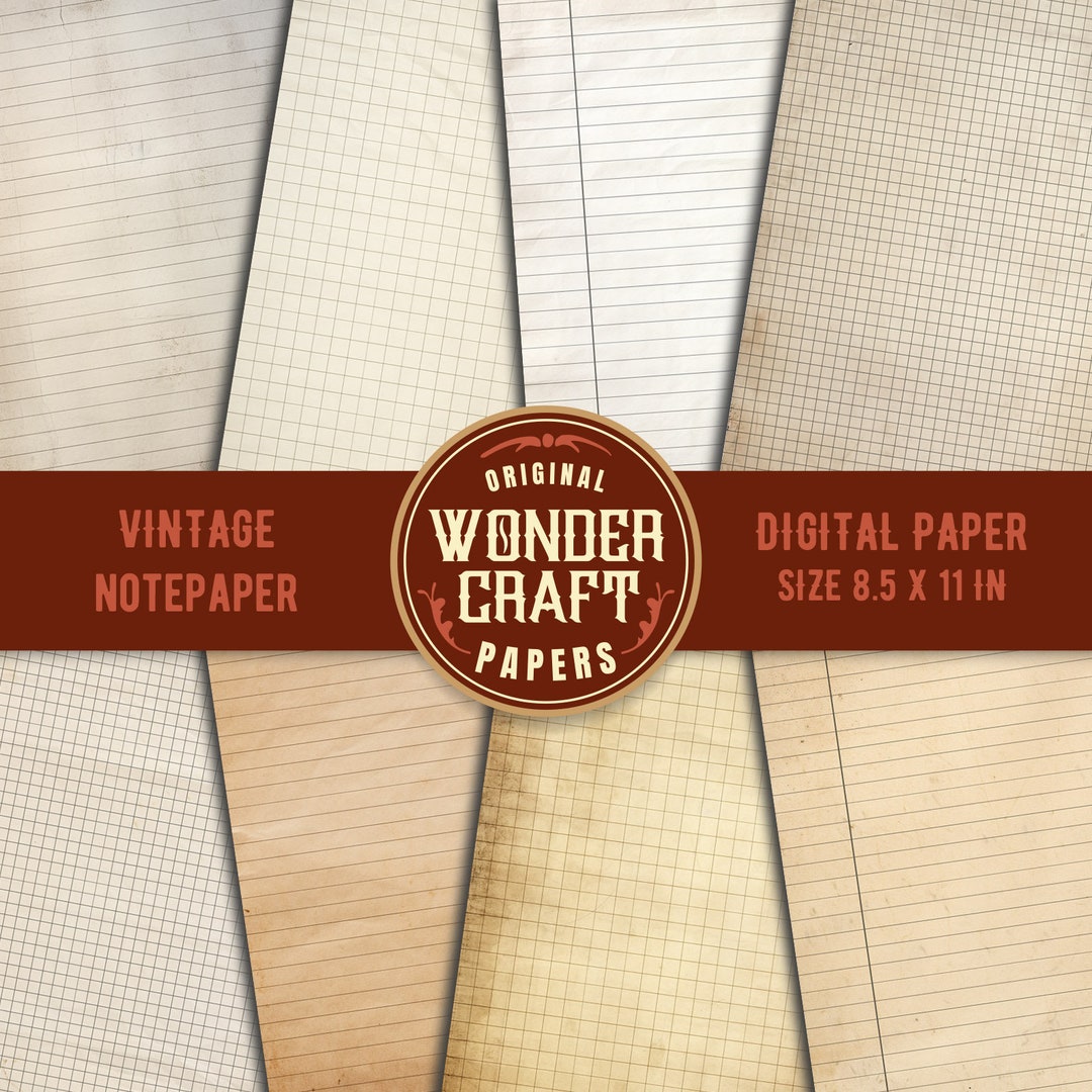 Grunge Notebook Paper, Junk Journal Printable, Digital Notebook Paper ...