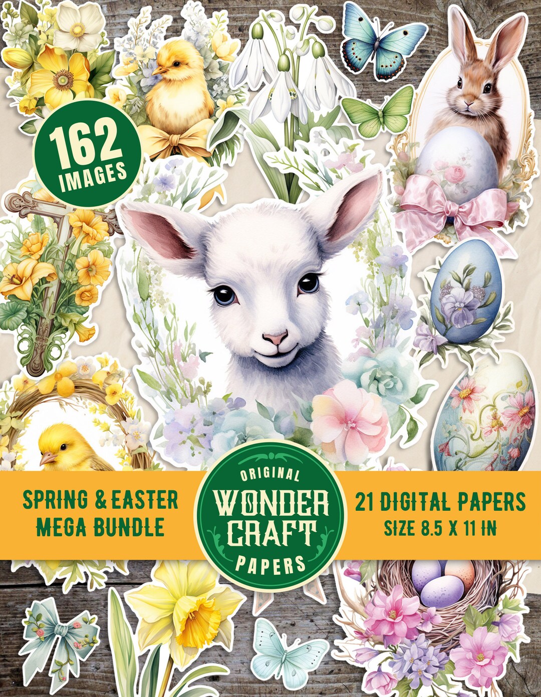 Easter Junk Journal, Scrapbook, Spring, Easter, Bunny, Eggs, Cross ...
