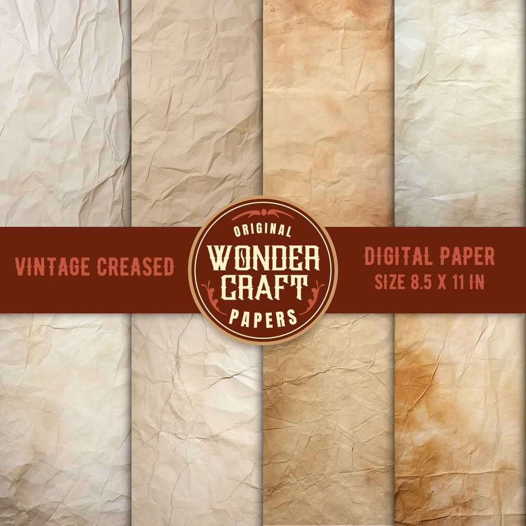 Grunge Creased Paper, Junk Journal Printable, Digital Notebook Paper ...
