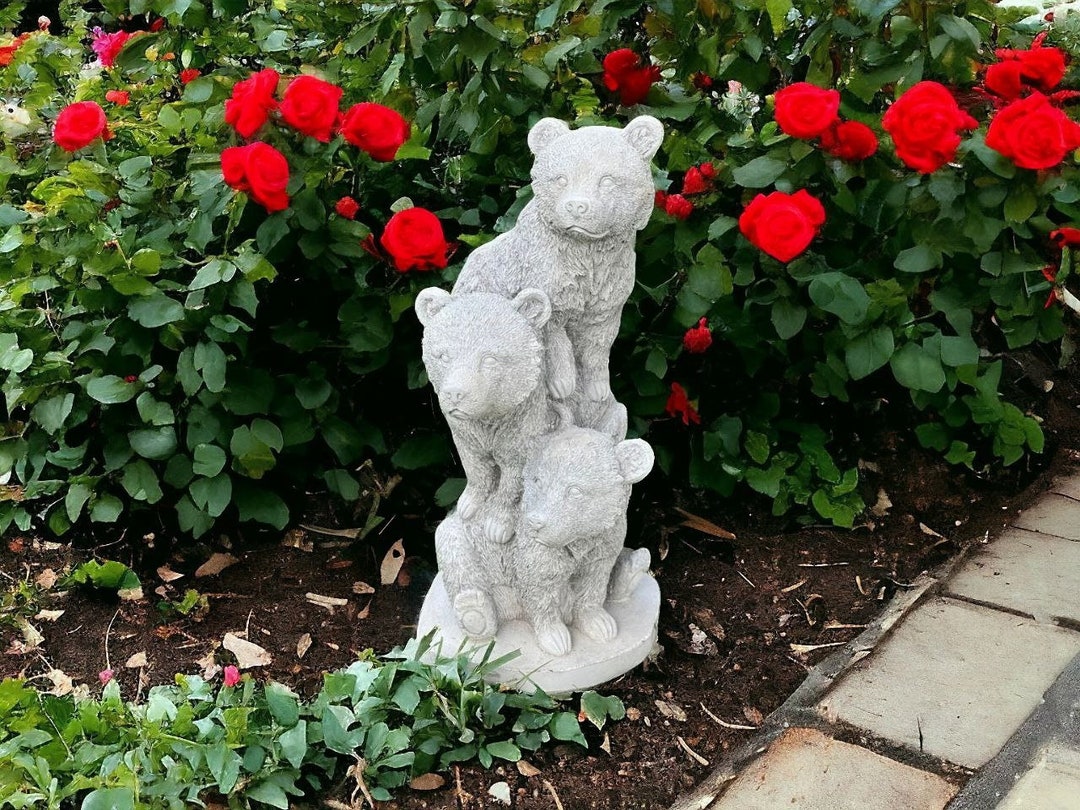Bear Tower Three Bears Brother Bears Concrete Bears Garden Figure ...