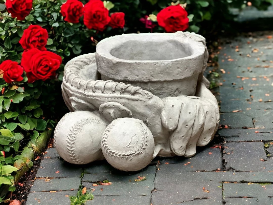 Baseball Glove Planter Figure Concrete Glove Baseball Figure Baseball ...