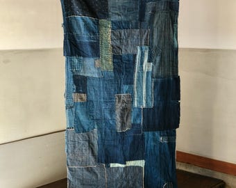 Vintage Japanese Super Heavy Indigo Dyed Boro Sakiori Rug 1401 - Etsy