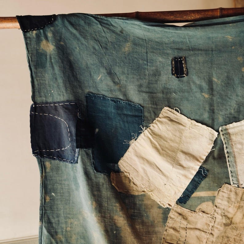 Vintage Japanese Furoshiki Boro Indigo Dyed Textile - Etsy