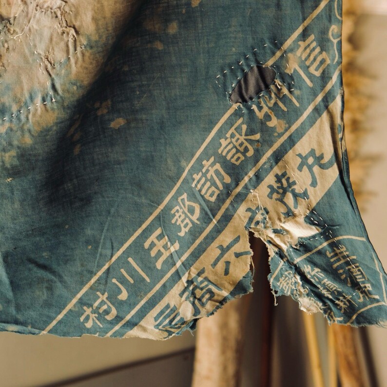 Vintage Japanese Furoshiki Boro Indigo Dyed Textile - Etsy