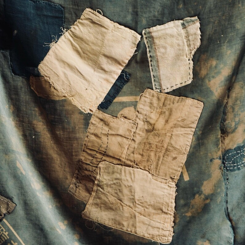 Vintage Japanese Furoshiki Boro Indigo Dyed Textile - Etsy