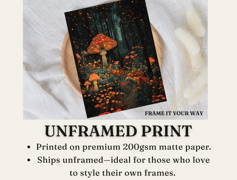 Goblincore Dark Enchanted Print, Fairycore Woodland Decor Poster or ...