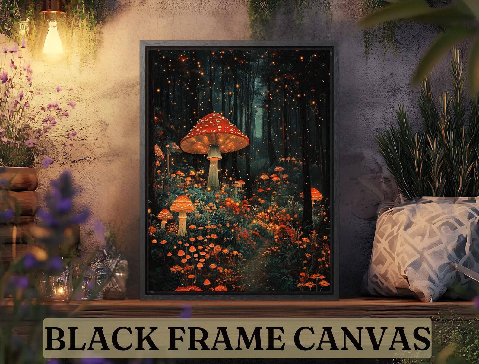Goblincore Dark Enchanted Print, Fairycore Woodland Decor Poster or ...